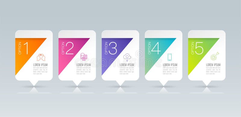 Infographics Design Vector and Business Icons with 5 Options. Stock ...