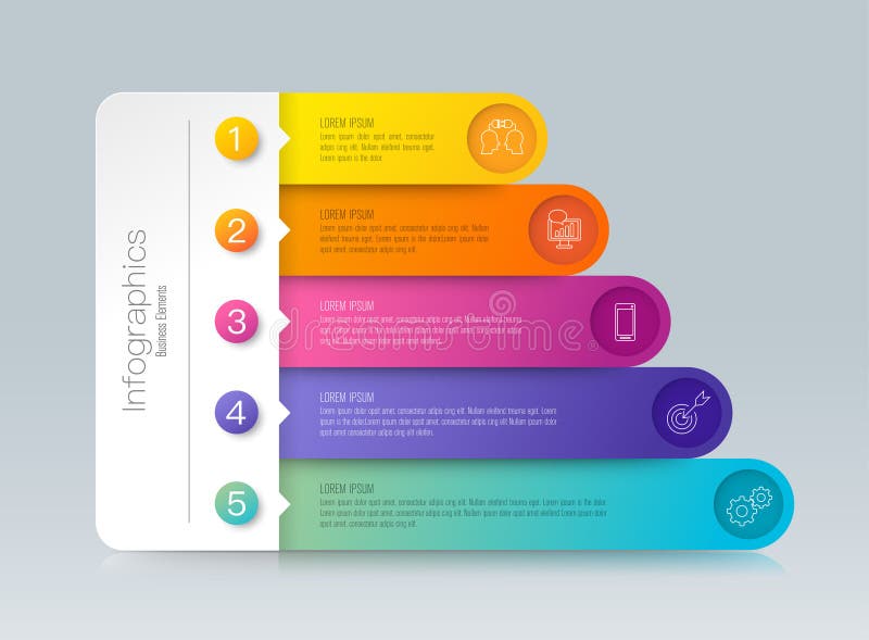 Infographics Design Vector and Business Icons with 5 Options. Stock ...