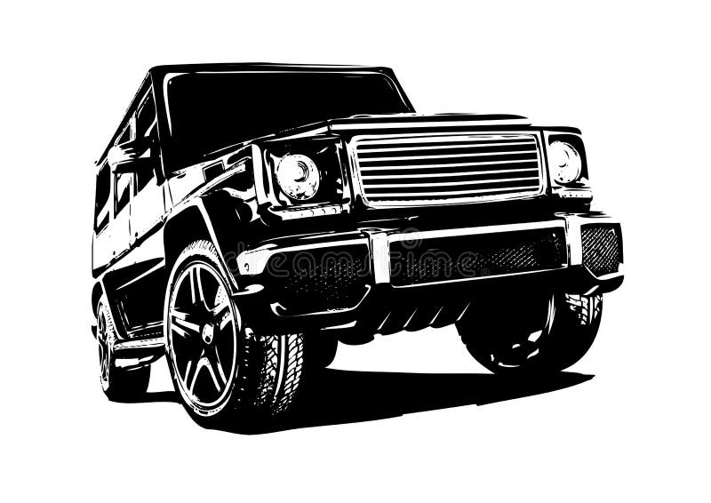 4x4 Off-road SUV Vector Illustration Stock Vector - Illustration of ...