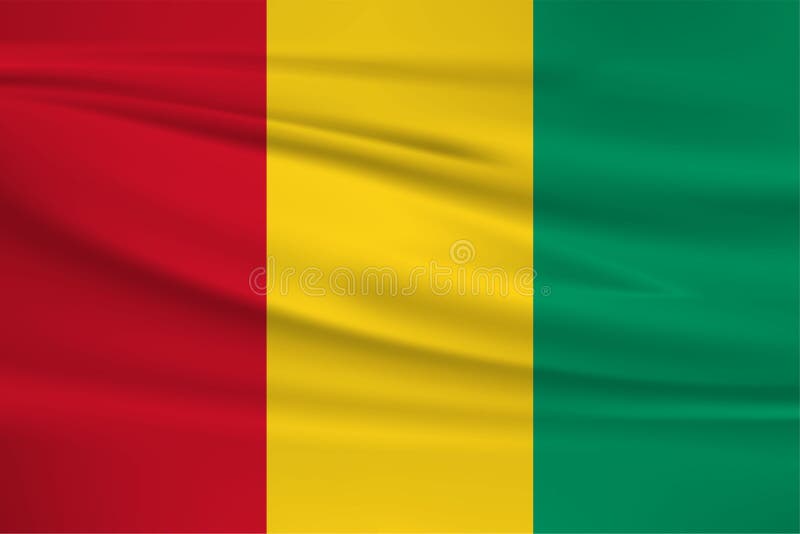 Illustration of a Waving Flag of the Guinea Stock Vector - Illustration ...