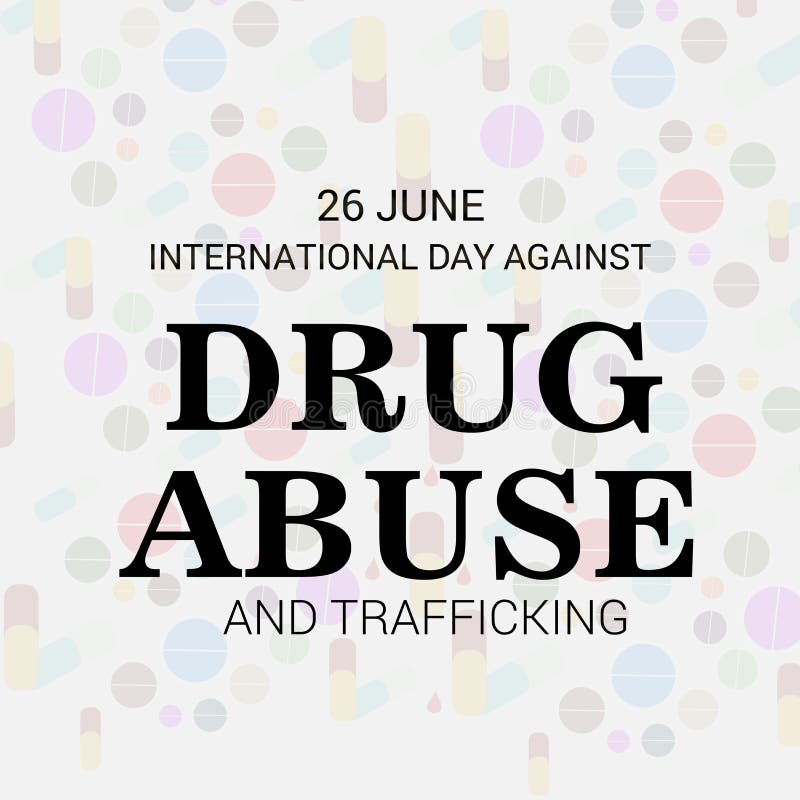 International Day Against Drug Abuse Stock Illustration - Illustration ...