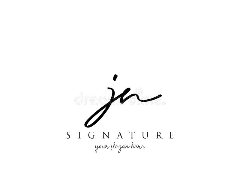 JN Initial Handwriting Signature Logo Template Vector. Stock Vector ...