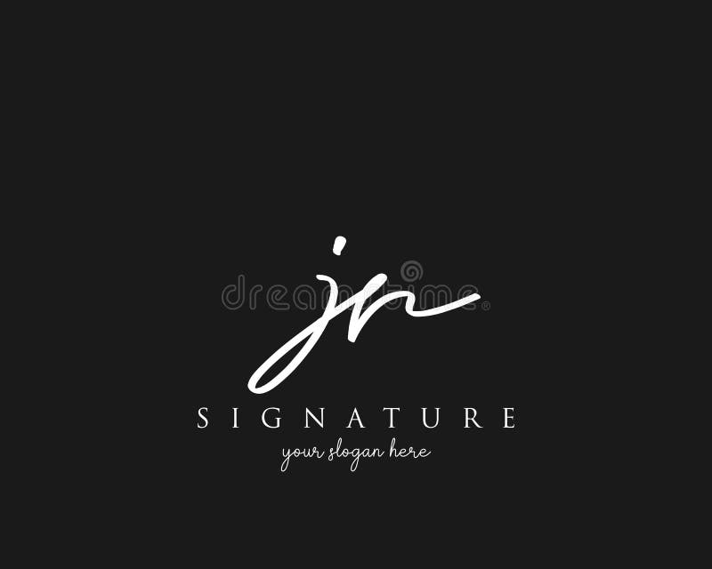 JR Initial Handwriting Signature Logo Template Vector. Stock Vector ...