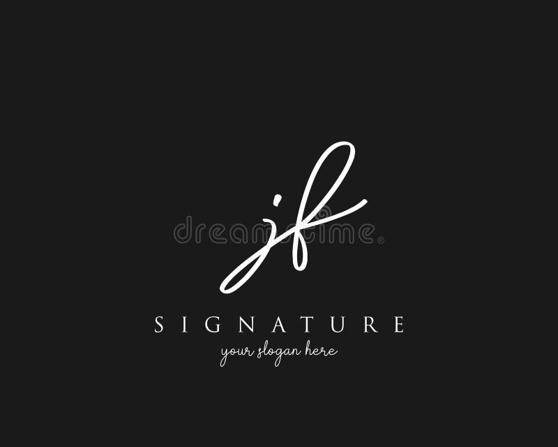 JF Initial Handwriting Signature Logo Template Vector. Stock Vector ...