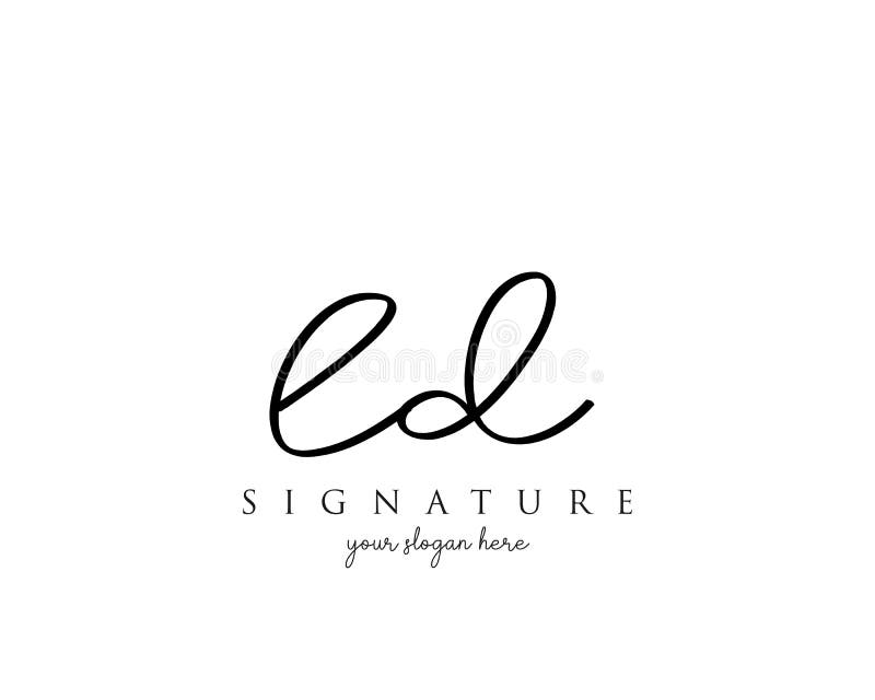 LD Initial Handwriting Signature Logo Template Vector. Stock Vector ...