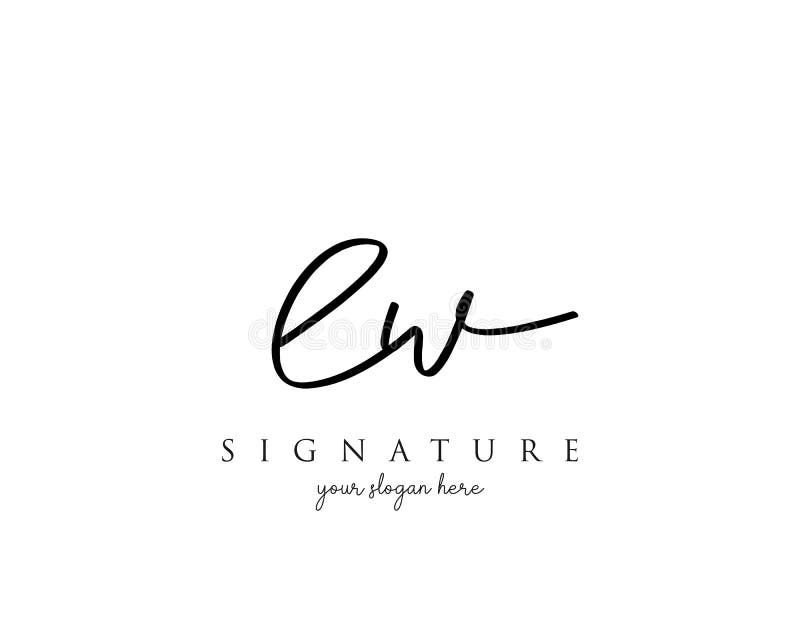 Letter LW Signature Logo Template Vector Stock Vector - Illustration of ...