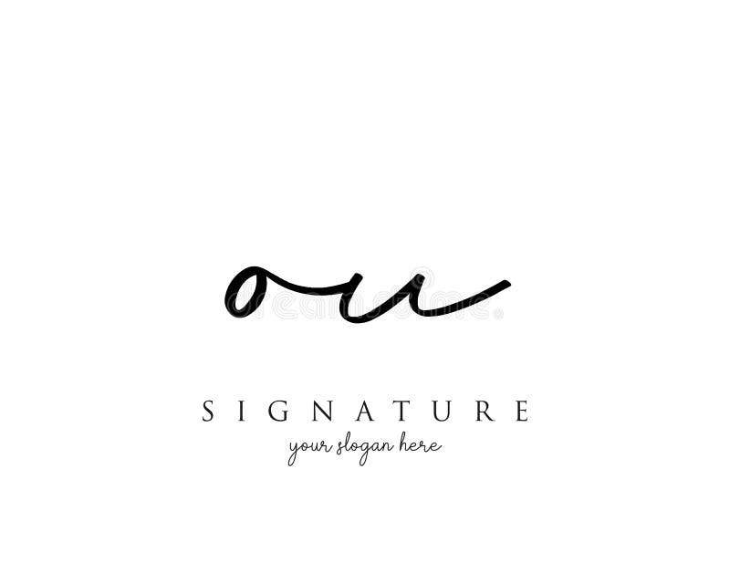 OU Initial Handwriting Signature Logo Template Vector. Stock Vector ...