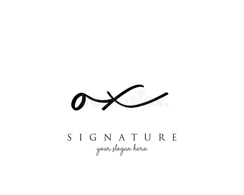 Letter OX Signature Logo Template Vector Stock Vector - Illustration of ...