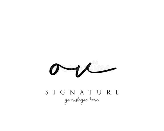 OV Initial Handwriting Signature Logo Template Vector. Stock Vector ...