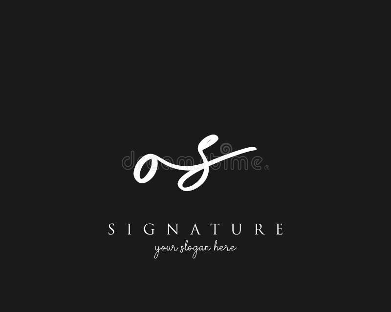 OS Initial Handwriting Signature Logo Template Vector. Stock ...