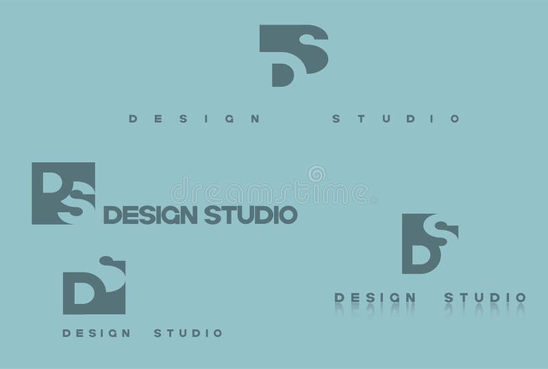 Illustration Consisting of a Design Studio Logo Template Stock Vector ...