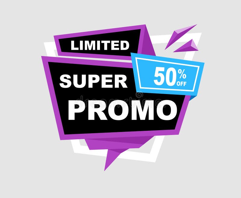 Super Promo Sale Limited 50 Discount Design Stock Illustration ...
