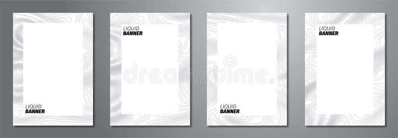 Topographic Curved Layers. Topographic Pattern Art Flyer Banner Poster ...