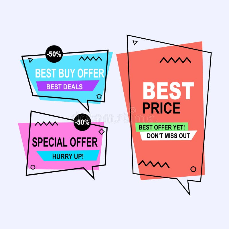 Sale Discount Set Special Offer for Poster, Banner, Flyer, Background ...