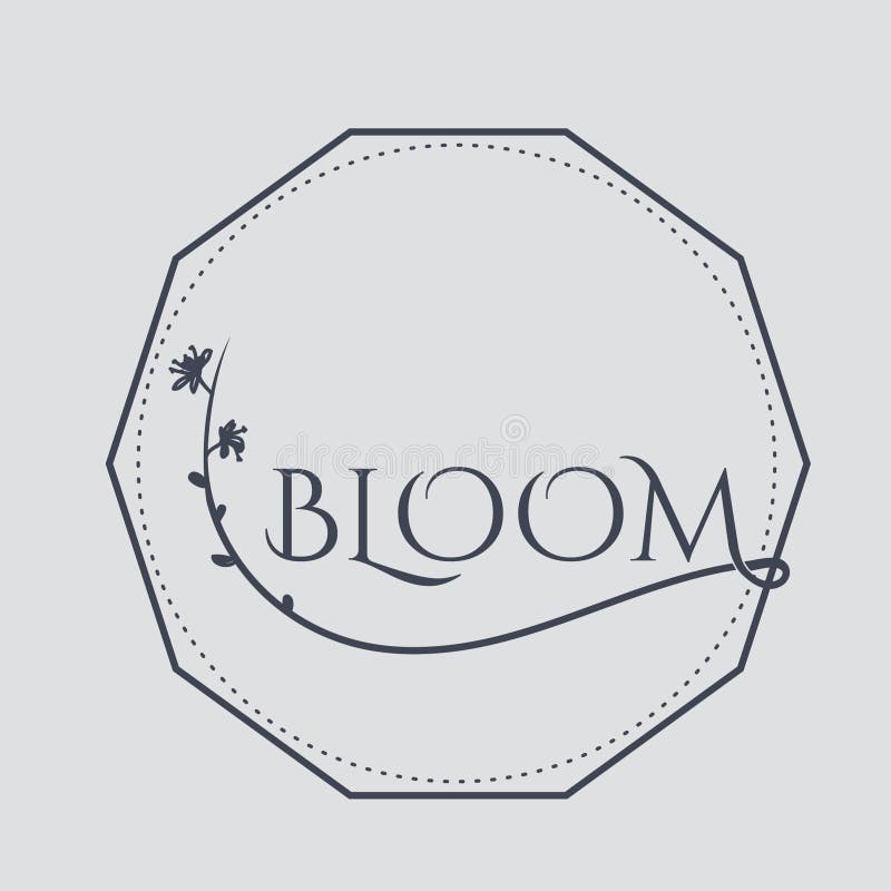Bloom Vector Logo. Bloom Emblem Stock Vector - Illustration of element ...