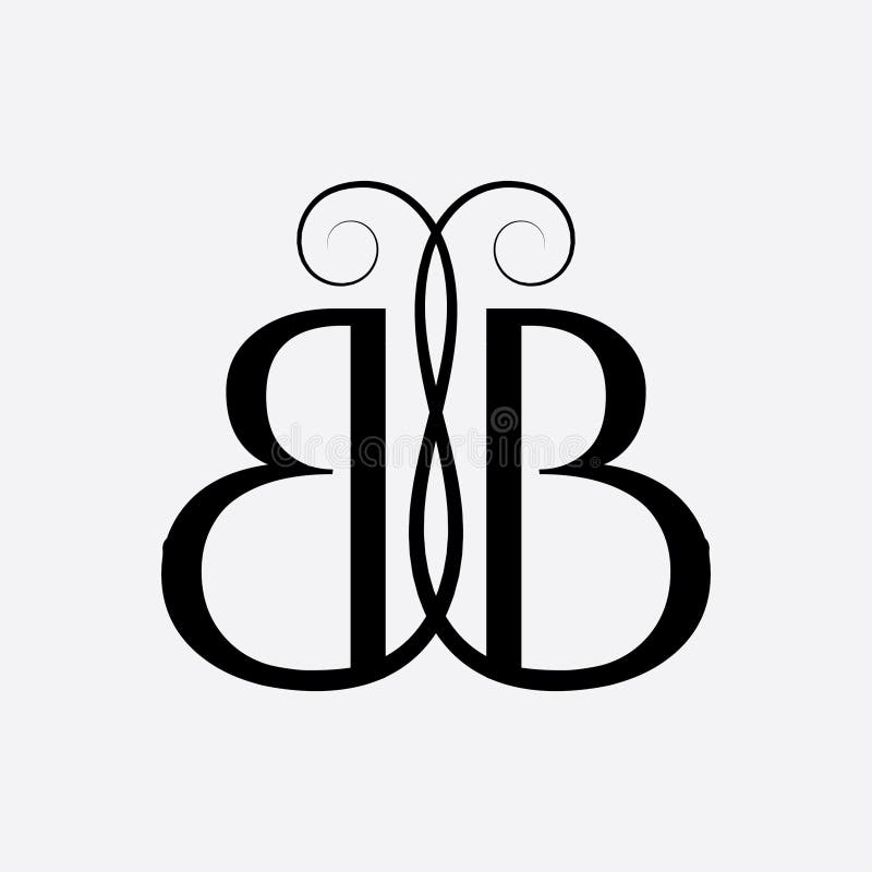 B,B Letters Vector Logo. B,B Letters Vector Linear Icon Stock Vector ...