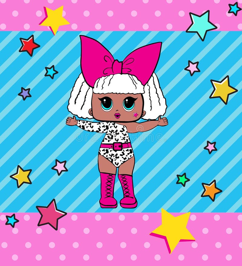 Print LOL suprise for kids stock illustration. Illustration of cool ...