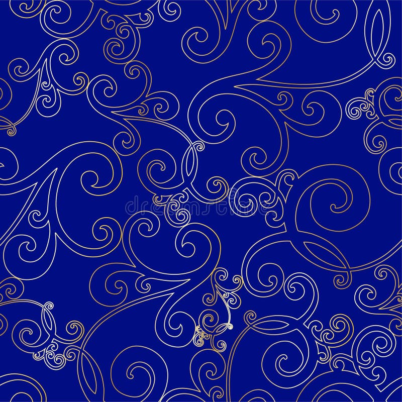 Vector Hand-painted Vintage Baroque Ornament. Stock Vector ...