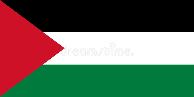 National Palestine Flag, Official Colors and Proportion Correctly ...