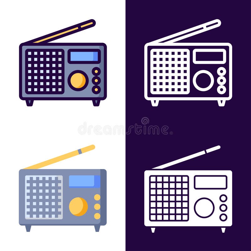 Radio Icon Set - Home Appliance Stock Vector - Illustration of icons ...