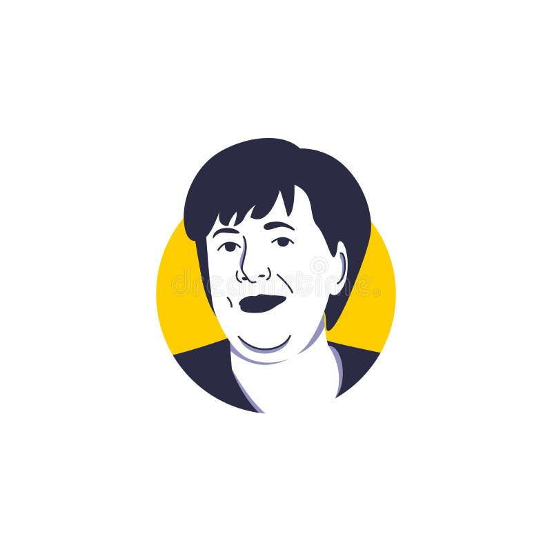 Germany Chancellor, Angela Merkel in Vector Illustration Isolated ...