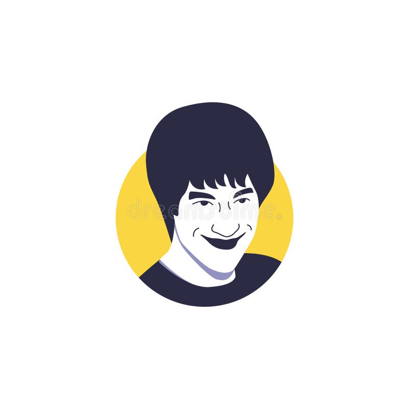 Bruce Lee Face Portrait Vector Illustration Editorial Photography ...