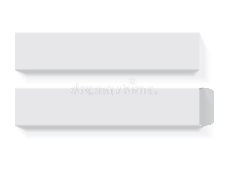 Rectangular Box on a White Background Top View Mock Up Stock Vector ...