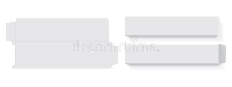 Rectangular Box on a White Background Top View Mock Up Stock Vector ...