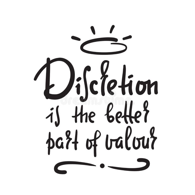 Discretion - Inspire Motivational Quote. Hand Drawn Beautiful Lettering ...
