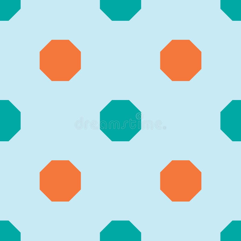 Seamless Geometric Pattern with Octagon Stock Vector - Illustration of ...