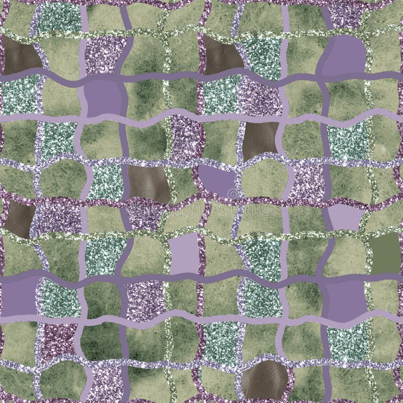 Abstract Patchwork Stripped Print Glitter Sparkling Holiday Seamless ...