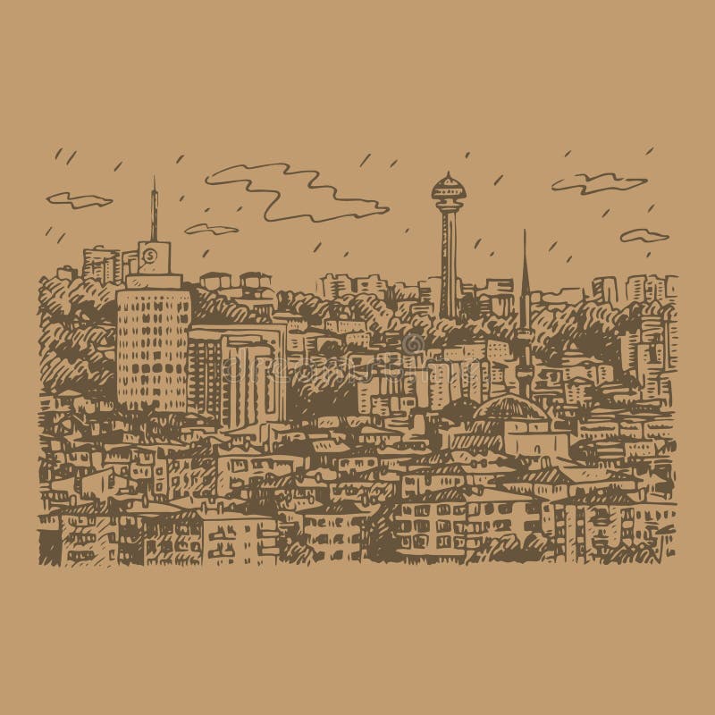 Atakule Tower Stock Illustrations – 20 Atakule Tower Stock ...