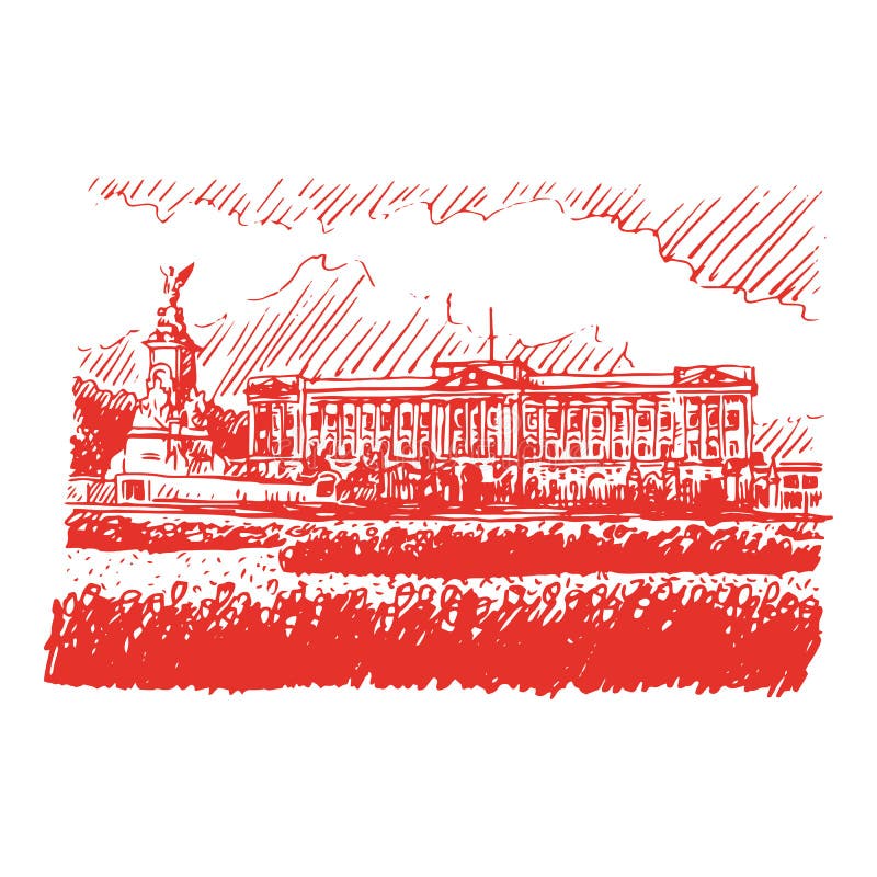 Buckingham Palace Outline Stock Illustrations – 109 Buckingham Palace ...