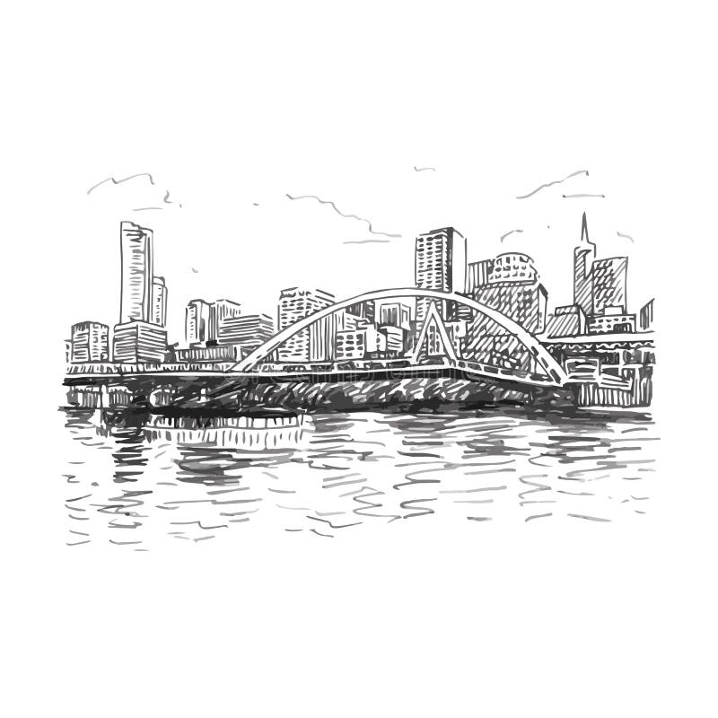 Melbourne, Australia. Graphic Illustration Stock Illustration ...