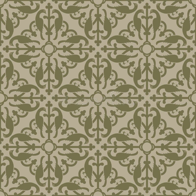 Beige Seamless Background in a Gothic Style. Stock Vector ...