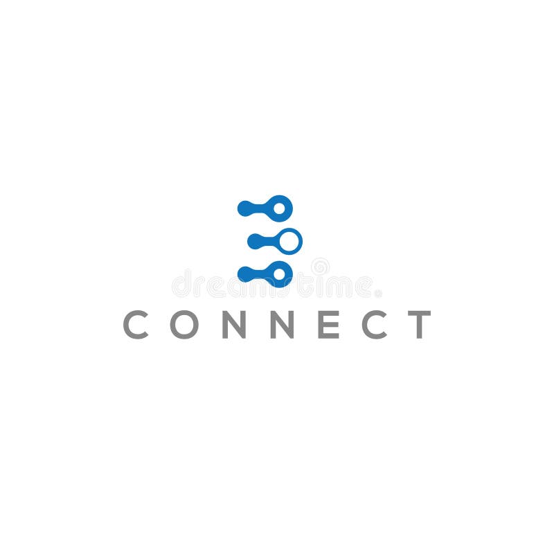 Connect Technology Relation Communications Company Vector Design ...