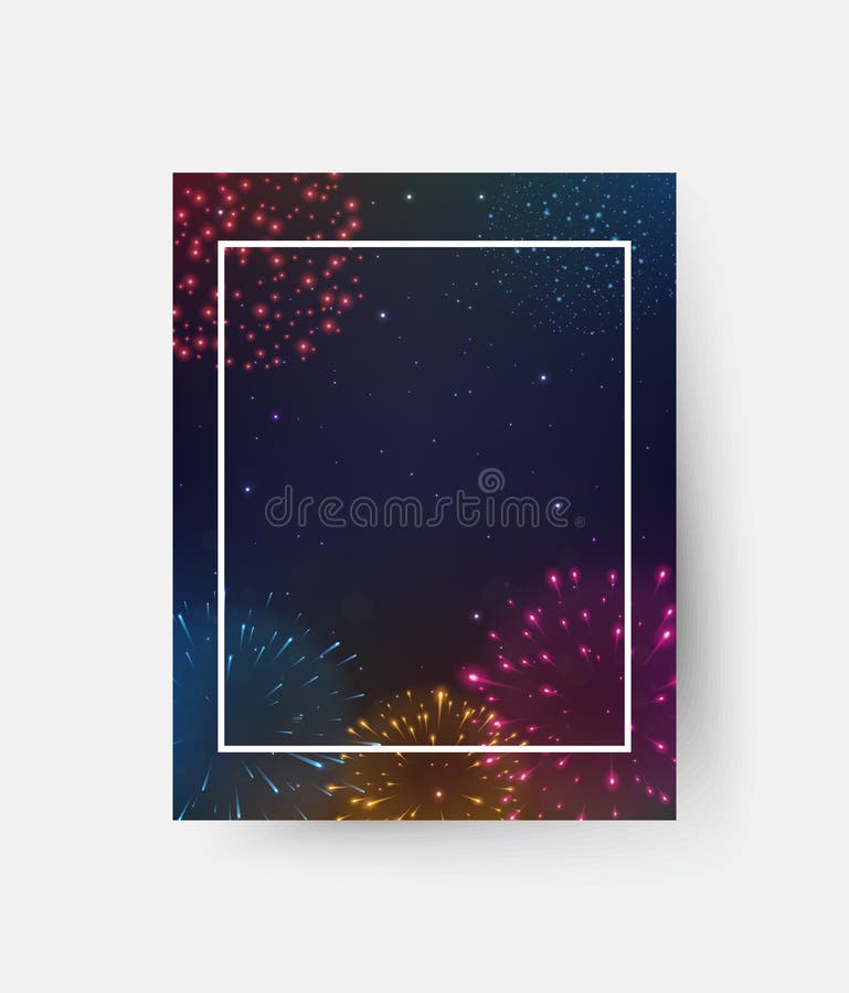 Colorful Fireworks Background Stock Vector - Illustration of colorful ...