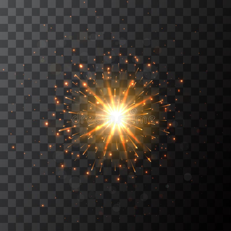 Star Burst Sparkle with Glow Light Effect Stock Vector - Illustration ...