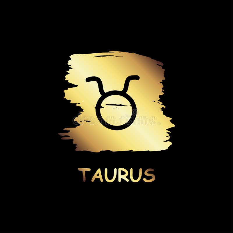Taurus Gold Shine Vector Zodiac Sign Stock Vector - Illustration of ...