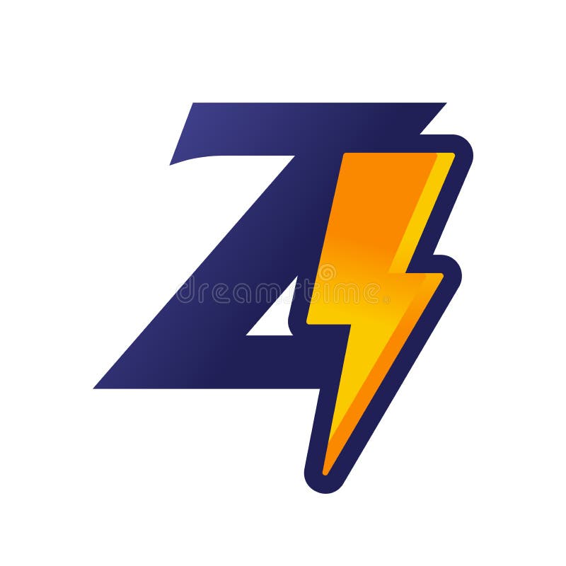Lightning Bolt Through The Letter Z Thunder Logo Z: Over 517