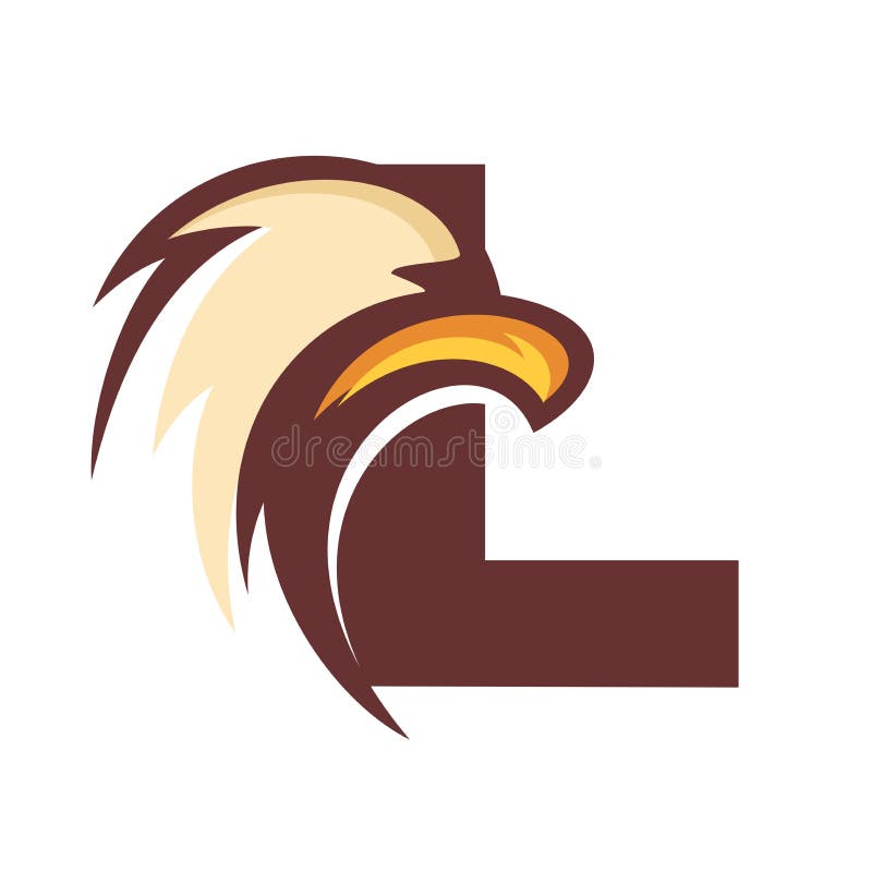 Logo Design Initial L Eagle Stock Vector - Illustration of element ...