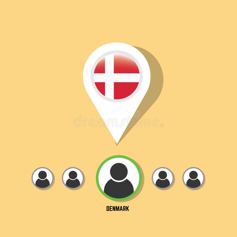 Denmark Flag and Language Training Stock Vector - Illustration of state ...