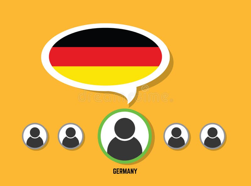 Germany Flag and Language Training Stock Vector - Illustration of ...