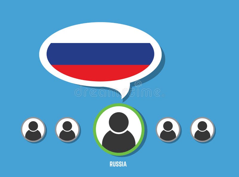 Russian Flag and Language Education Stock Illustration - Illustration ...