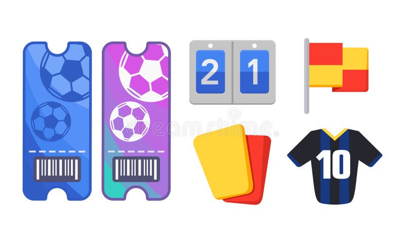 Simple Flat Minimalist Football Icon Collection. Stock Vector ...