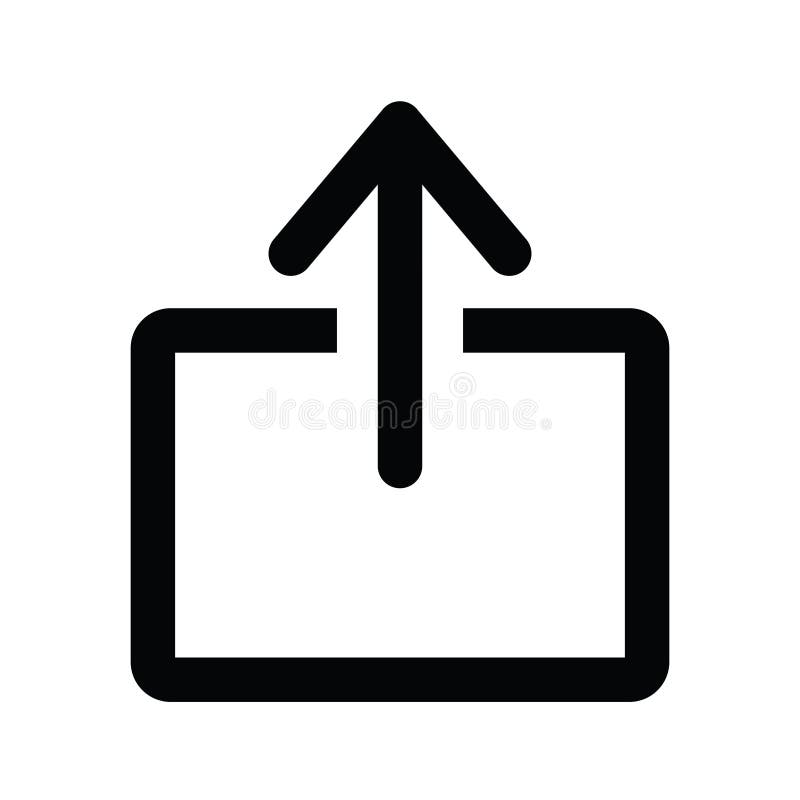 Upload icon stock vector. Illustration of computer, upload - 170683084