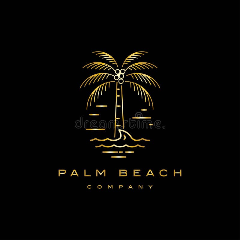 Gold Palm Logo Stock Illustrations – 2,310 Gold Palm Logo Stock ...