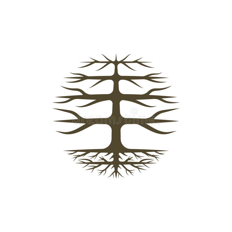 Life and Death Tree Illustration Logo Design Stock Vector ...