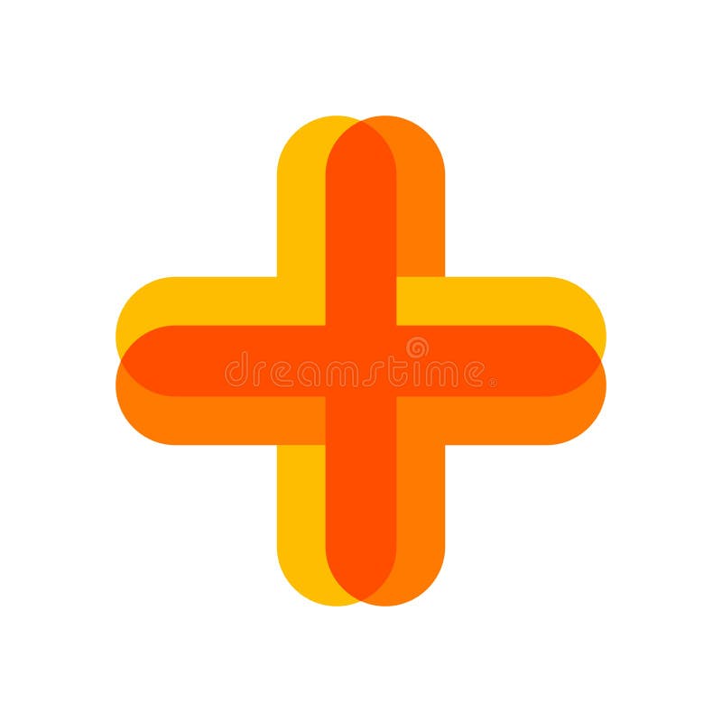 Hospital orange cross logo stock vector. Illustration of circle - 170720104