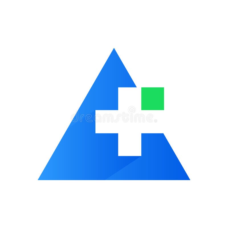 Triangle cross logo stock vector. Illustration of clinical - 170720727